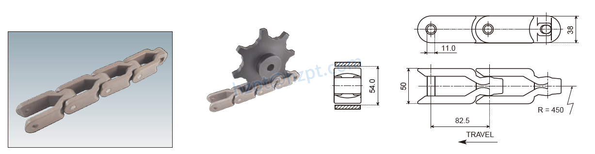 China Plastic Chain CC600 Case Conveyor Chains 600TAB 600-C 600TAB-C ...