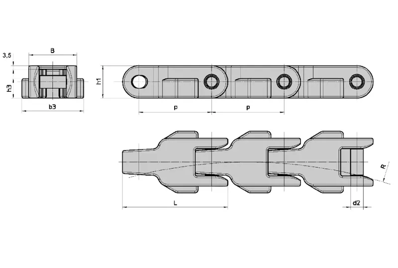 China Cast Iron Chain CC600 Case Conveyor Chain , Manufacturer ...