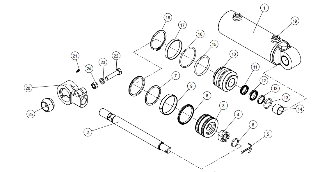 Hydraulic Cylinder Parts Diagram
