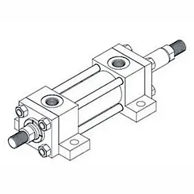 China Double Piston Rod Hydraulic Cylinder , Manufacturer, Supplier ...