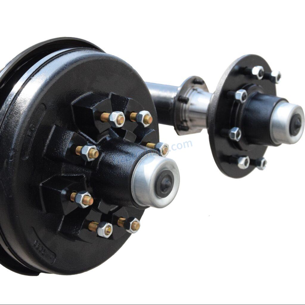 China Axle Kits Lazy Hub Square Tube Unbrake Trailer Axle with Leaf ...