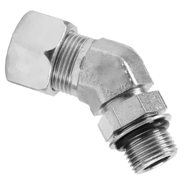 China Adjustable Lock Nut 45° Elbow-VEE-UNF Hydraulic Fittings ...