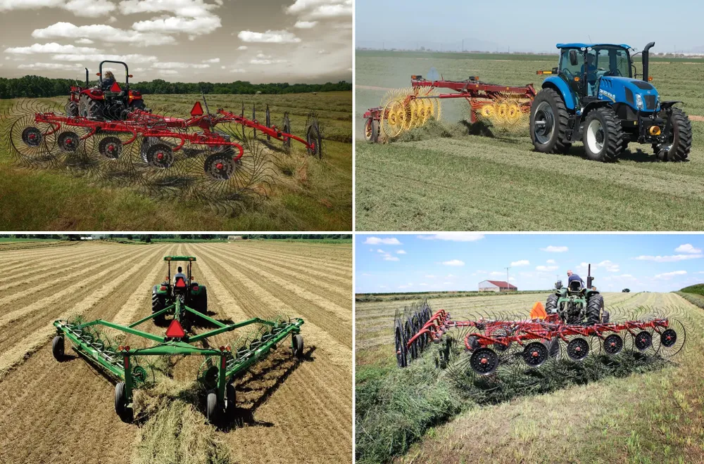 China Farm Tractor Hitch Finger Wheel Hay Rake for Grass Straw ...