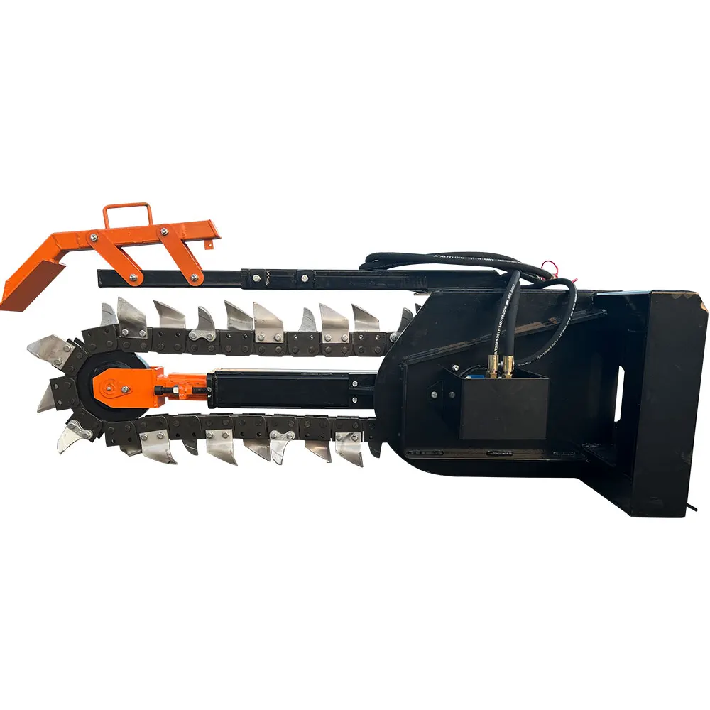 China Trencher Skid Steer Attachment Chain Excavator Ditcher Trench ...