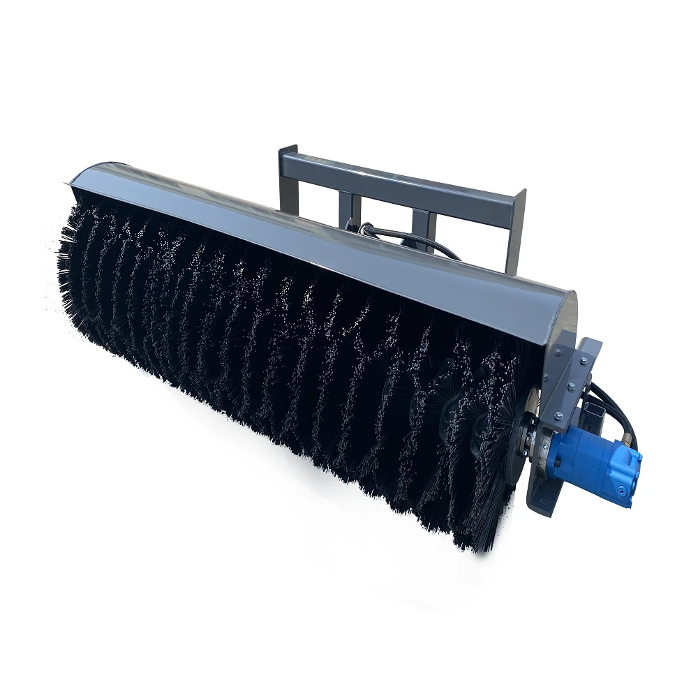 China Skid Steer Loader Sweeping Angle Broom for Cleaning Road Snow ...