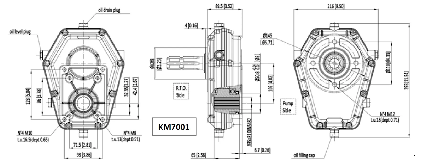 PTO Speed Reducer Increaser Gearbox - HZPT CORP