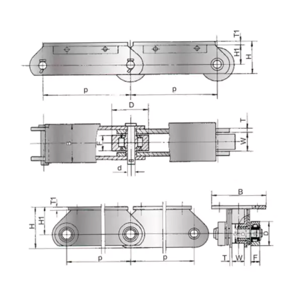 China Stainless Steel Metallurgical Heavy Duty Flat Top Conveyor Chain ...