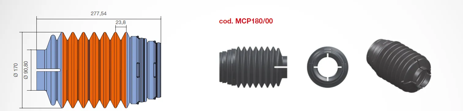 MCP180 00 Cylindrical & Tapered Bellows